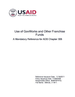Fillable Online usaid Use of GovWorks and Other Franchise - usaid Fax ...