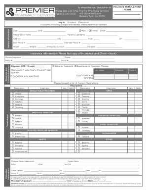Fillable Online HIV / Aids - Premier Pharmacy Services Fax Email Print ...
