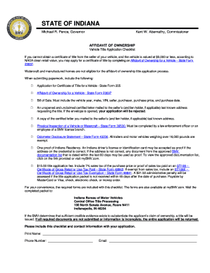 Fillable Online in Vehicle Title Application Checklist Fax Email Print ...