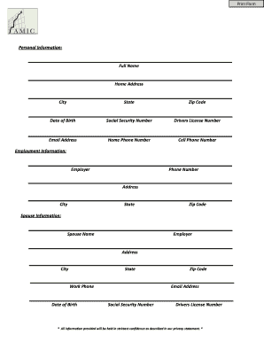 Fillable Online Full Name Home Address City State Zip Code Date of Birth Social ... Fax Email ...