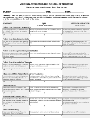 Fillable Online NEW Shift Eval - The Heitz Family Fax Email Print ...