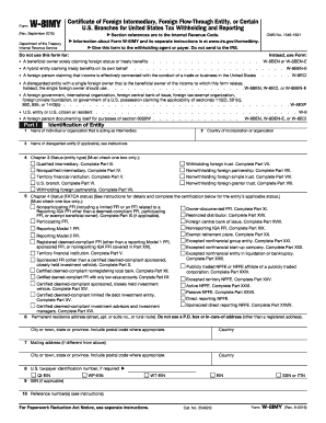 Fillable Online Form W-8 IMY (Rev. September 2016). Certificate of ...