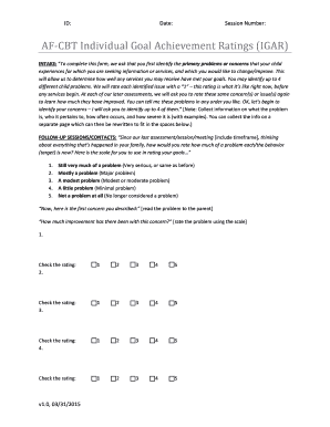 Fillable Online afcbt AF-CBT Individual Goal Achievement Ratings (IGAR ...