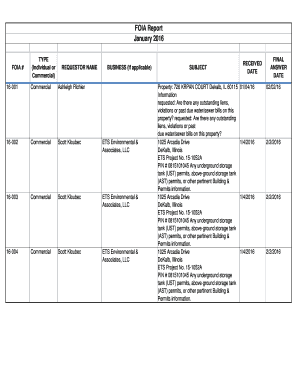 Fillable Online FOIA Report Fax Email Print - pdfFiller
