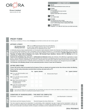 Fillable Online APPOINT A PROXY VOTING DIRECTIONS Fax Email Print ...