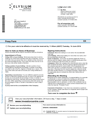 Fillable Online Proxy Form XX - aspecthuntley.com.au Fax Email Print ...