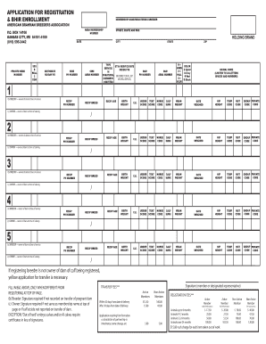 Fillable Online brahman APPLICATION FOR REGISTRATION & BHIR ENROLLMENT ...