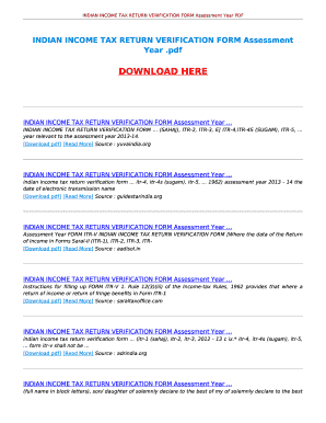 Fillable Online pdfcrop INDIAN INCOME TAX RETURN VERIFICATION FORM ...