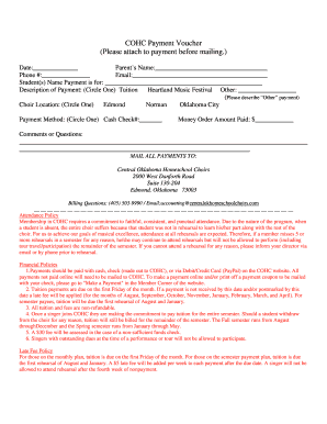 Fillable Online COHC Payment Voucher Fax Email Print - pdfFiller