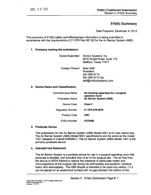 Fillable Online accessdata fda 510(k) (Traditional) Submission ...
