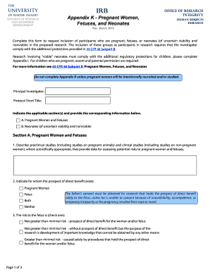 Fillable Online Appendix K - Pregnant Women, Fax Email Print - pdfFiller