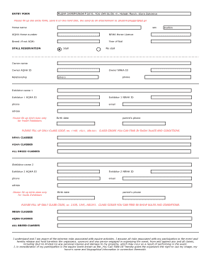 Fillable Online ENTRY FORM Please fill up the entry form, save it ...