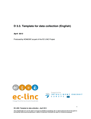 Fillable Online ec-linc D 3 3 Template for data collection - EC-LINC Fax Email Print - pdfFiller