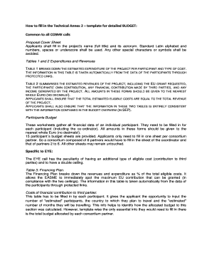 Fillable Online How to fill in the Technical Annex 2 template for ...
