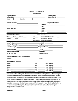 Fillable Online Patients Name: Fax Email Print - pdfFiller