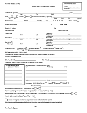 Fillable Online bk rogersschools Form #201 SEC (Rev. 3/11/10) - Rogers ...