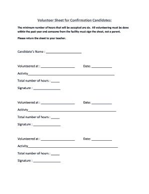 Fillable Online Confirmation Volunteer Hours - stjudereled.com Fax ...