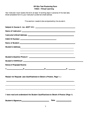 Fillable Online hacc HACC---Virtual Learning Fax Email Print - pdfFiller