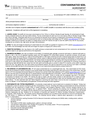 Fillable Online CONTAMINATED SOIL Fax Email Print - pdfFiller