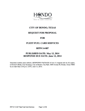 Fillable Online city of hondo, texas request for proposal for fleet ...