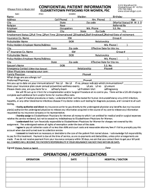 Fillable Online CONFIDENTIAL PATIENT INFORMATION 3 pg form .docx Fax ...