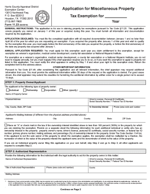 Fillable Online hcad 11-23 fill - Harris County Appraisal District Fax ...