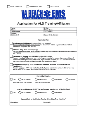 Fillable Online Application-for-ALS-Training-Affiliation-Spring-2016 ...