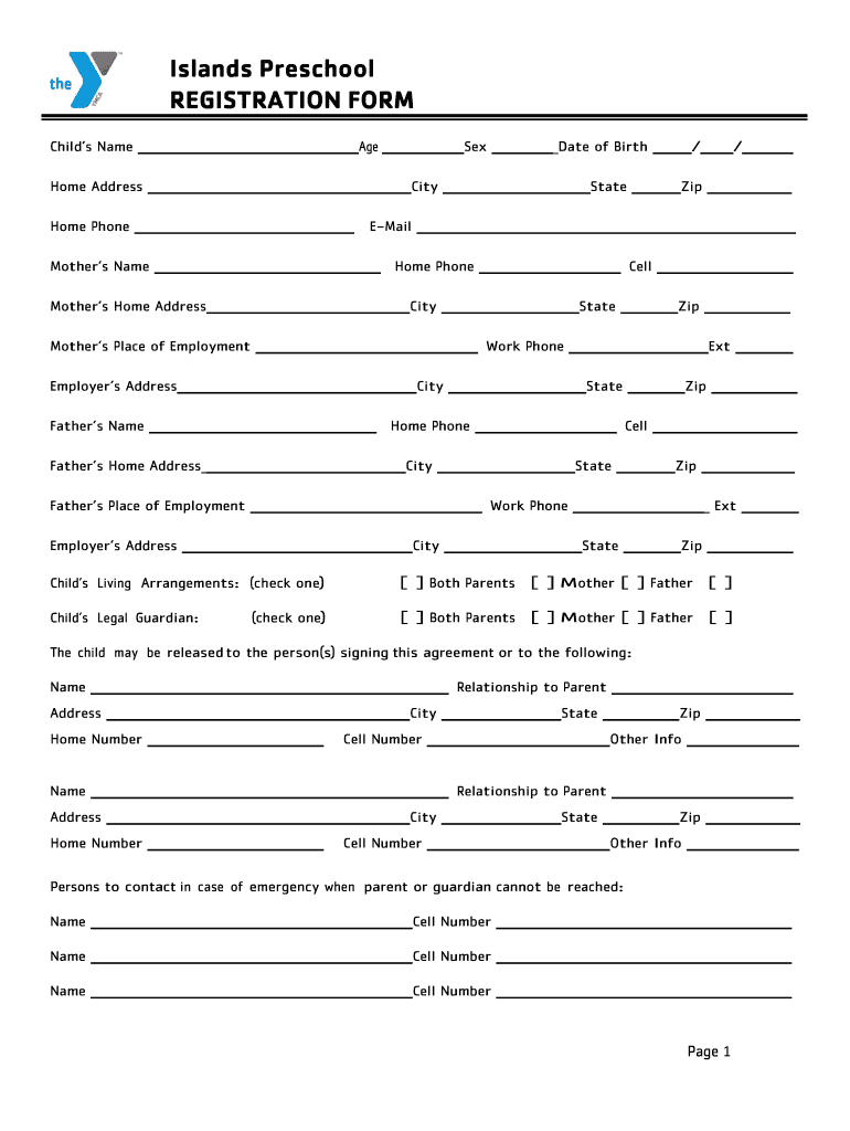 Fillable Online Child Care Enrollment Forms Licensed Programs Fax Email ...