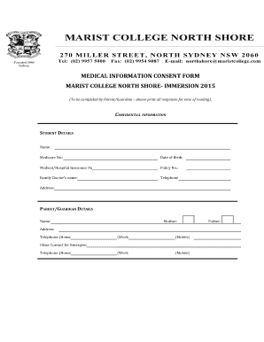Fillable Online MEDICAL INFORMATION CONSENT FORM Fax Email Print - pdfFiller