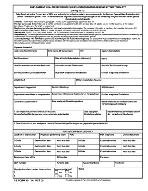 Fillable Online eur army AE Form 40-11A - US Army Europe Fax Email ...