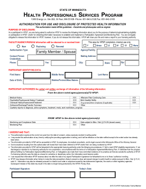 Fillable Online mn Authorization Family Member. Authorization Family ...