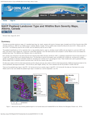 Fillable Online daac ornl NACP Peatland Landcover Type and Wildfire ...