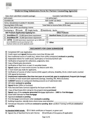 Fillable Online hdfconnects Underwriting Submission Form For Partner ...