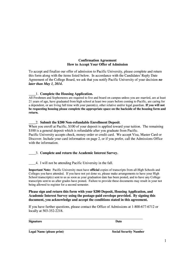 Fillable Online pacificu Reg.adm-How to accept - Pacific University - pacificu Fax Email Print ...
