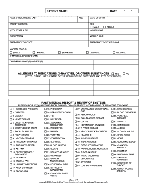 Fillable Online Medical History Form and Exam Form Fax Email Print ...