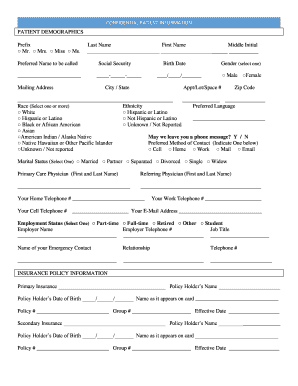 Fillable Online Gender (select one) Fax Email Print - pdfFiller