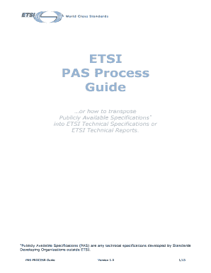 Fillable Online etsi PAS Process Fax Email Print - pdfFiller