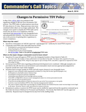 Fillable Online Changes to Permissive TDY Policy Fax Email Print ...