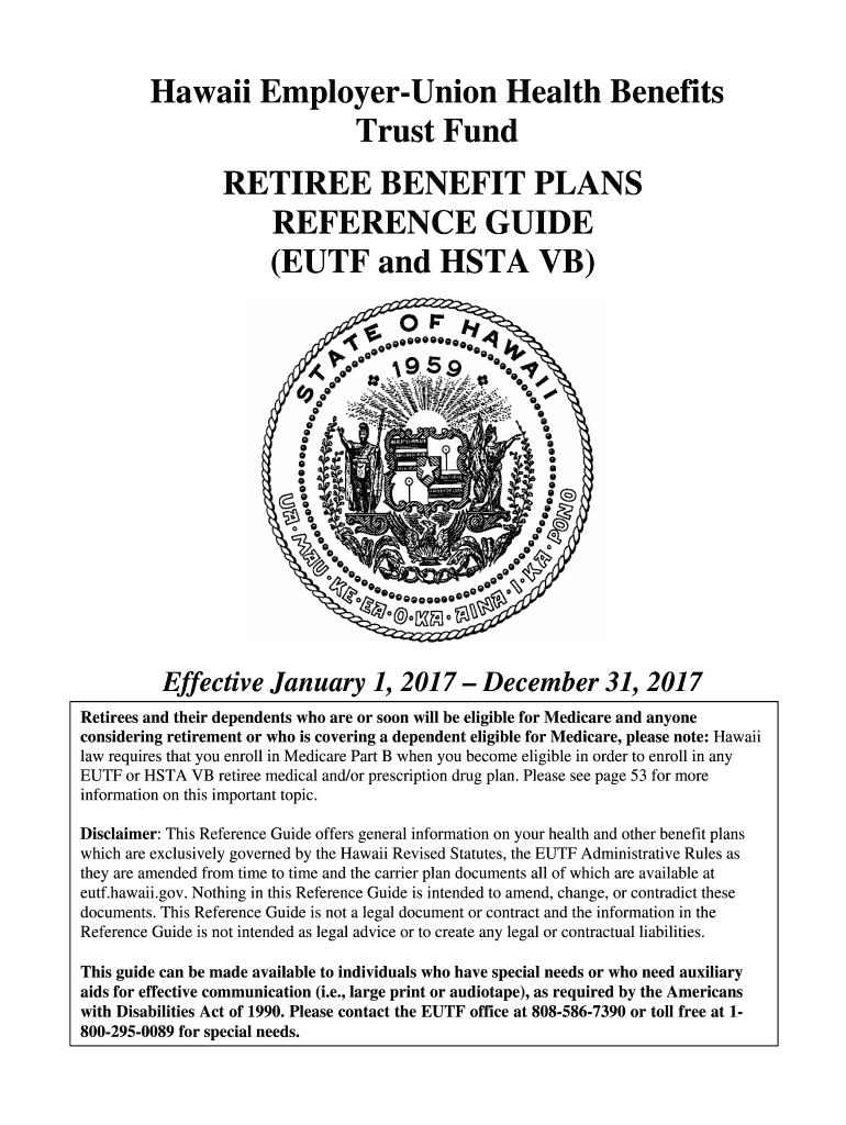 Fillable Online eutf hawaii medicare retirees Fax Email Print - pdfFiller