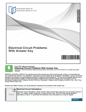 Fillable Online Electrical Circuit Problems With Answer Key Fax Email ...