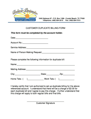 Fillable Online 107 182 229 Duplicate billing request - 107 182 229 Fax ...