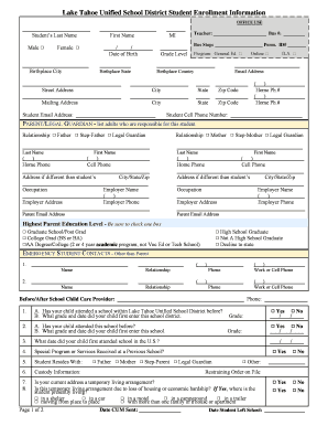 Fillable Online ltusd Student s Last Name Fax Email Print - pdfFiller