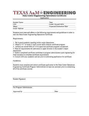 Fillable Online Data Center Engineering Operations Certificate ...