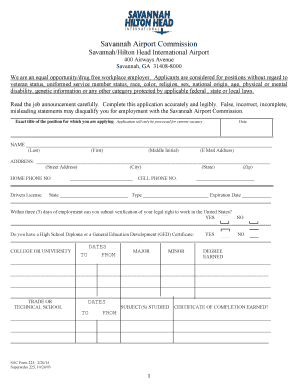 Fillable Online Download Application. - Savannah/Hilton Head ...