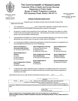 Fillable Online mass Military Spouses - Mass.Gov - mass Fax Email Print - pdfFiller