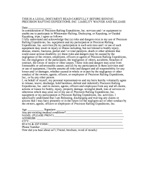 Fillable Online Waiver and Release. Waiver Release Fax Email Print ...