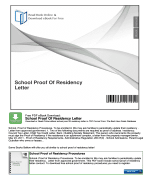 Fillable Online School Proof Of Residency Letter - mybooklibrary.Com ...