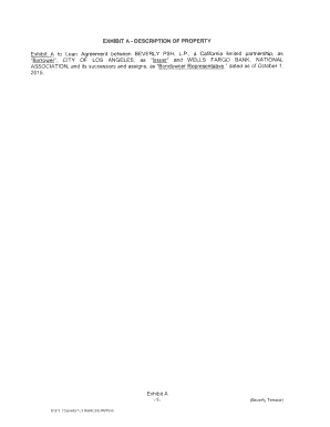 Fillable Online EXHIBIT A - DESCRIPTION OF PROPERTY Fax Email Print ...