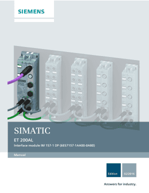Fillable Online Interface module IM 157-1 DP - Siemens Industry Online ...