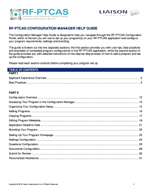 Fillable Online RF-PTCAS Configuration Manager Help Guide - abptrfe Fax ...